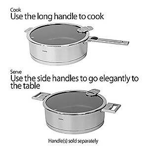 Cristel Strate Saute Pan, 4.5 quart, Silver