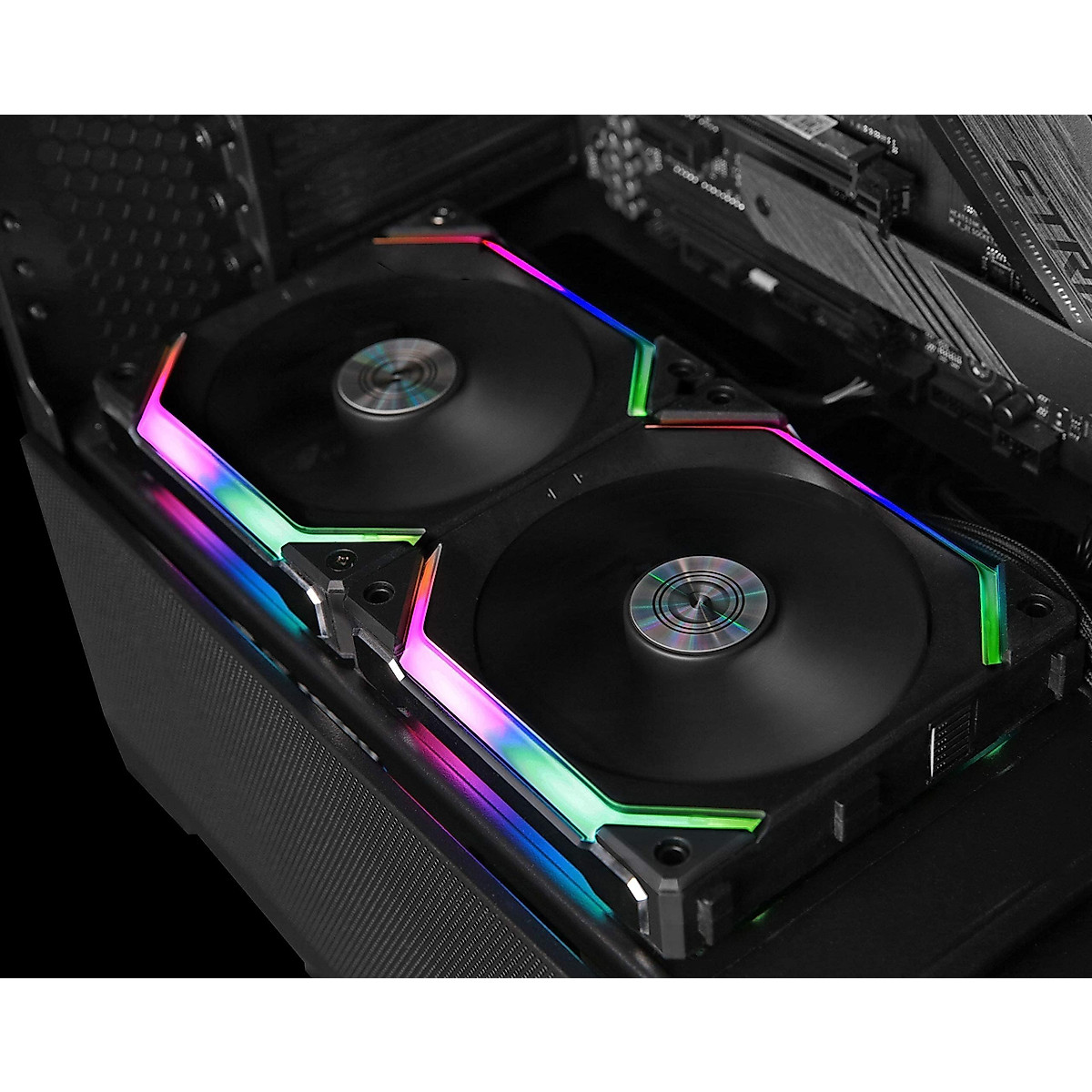 Lian Li UNI FAN SL120 Single Pack White Without Controller ( Compatible with Lian Li SL120 3 pack or SL140 2 pack only), Black