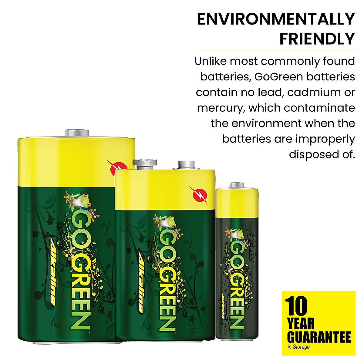 Go Green Power 24005 - 9V Alkaline Batteries, 1pk, 1 ea, green