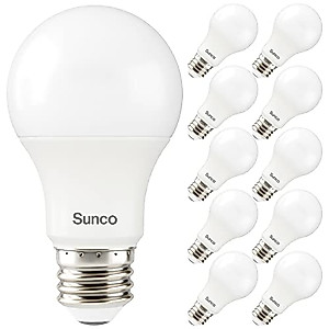 Sunco Lighting 10 Pack 3W=40W A19 LED Light Bulbs CRI91 2700K White, 250 Lumens, E26 Medium Base, Indoor/Outdoor, Super Bright, Instant On, Frosted Lens, Lamp for Bedroom Dining Living Room UL
