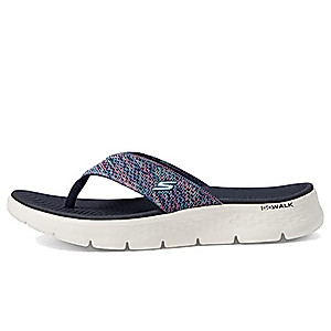 Skechers Women's GO Walk Flex Sandal-INVOKE Flip-Flop, Navy Multi, 11