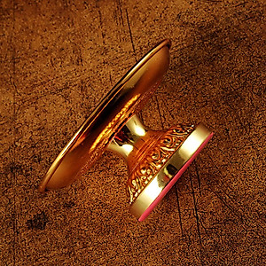 Cabilock Buddhist Plate Offering Bowl Footed Food Dessert Snack Blessing Bowl for Altar Rituals Incense Smudging Decoration Golden 7Inch