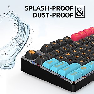 DUSTSILVER Mechanical Keyboard PC Gaming Keyboards Quiet 108 Keys Hot-swappable Keyboard Optical Black Switch +35 PBT Keycaps Anti-Ghosting USB Wired Programmable for Windows Mac Laptop