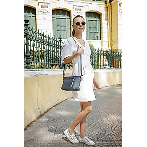 Sherpani Paige, Small Crossbody Bags for Women, Cotton Canvas Crossbody Purse, Shoulder Bag, Crossbody Handbags, Vintage Purse (Indigo)