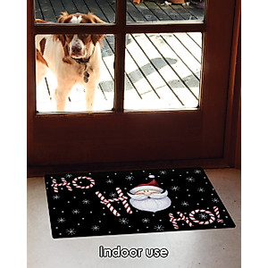 Toland Home Garden 800113 Ho Ho Ho Santa Christmas Door Mat 18x30 Inch Winter Outdoor Doormat for Entryway Indoor Entrance