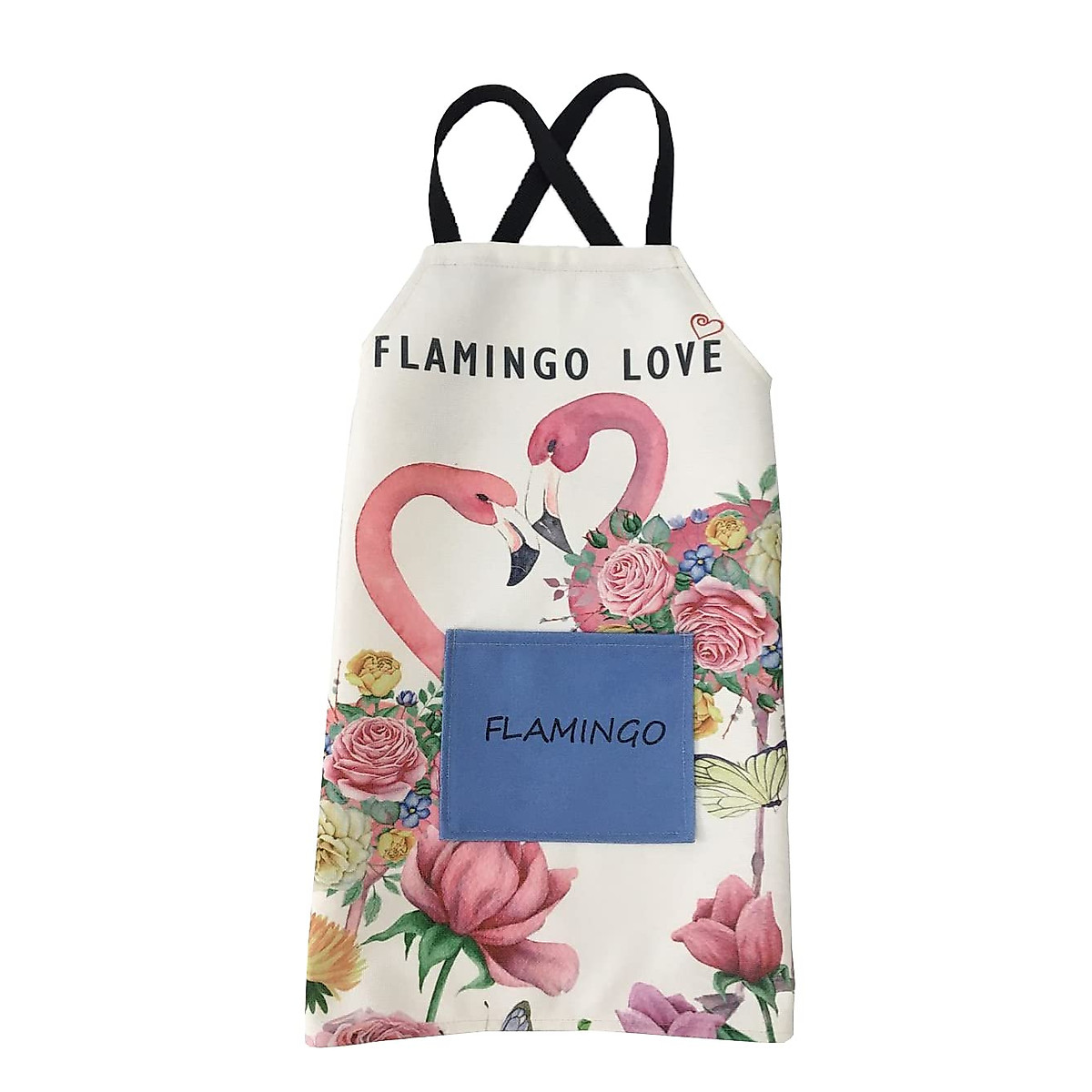 Aprons Mother Daughter Matching Animal Pink Flamingo Print Cotton Blend Cute Lovely Kitchen Mommy and Me for Women and Kids Children