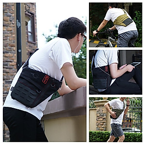 Tacticalgeek Cache L1 Concealed Carry Bag for Men，Anti-Theft Waterproof Shoulder Backpack, EDC Sling Bag, Stealth Bag, Multi-functional Crossbody Bag