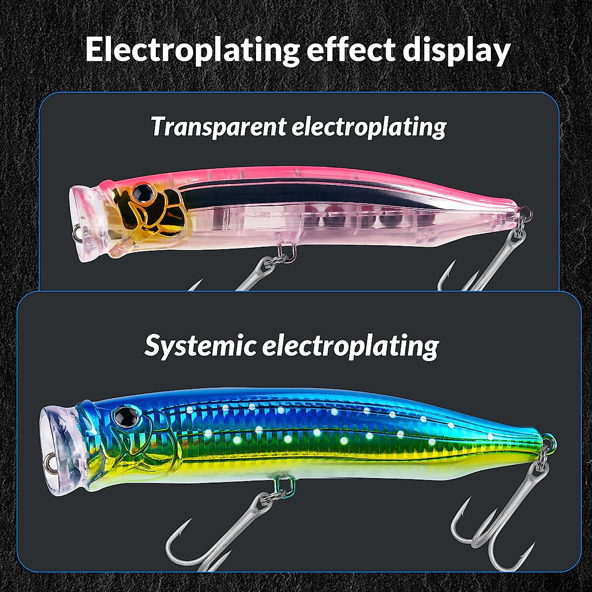 THKFISH Popper Lures Saltwater Tuna Popper Topwater Fishing Lures for Surf Fishing Bass with 3D Eyes for GT Tuna Large Fish 5.9in GREEN-1PC