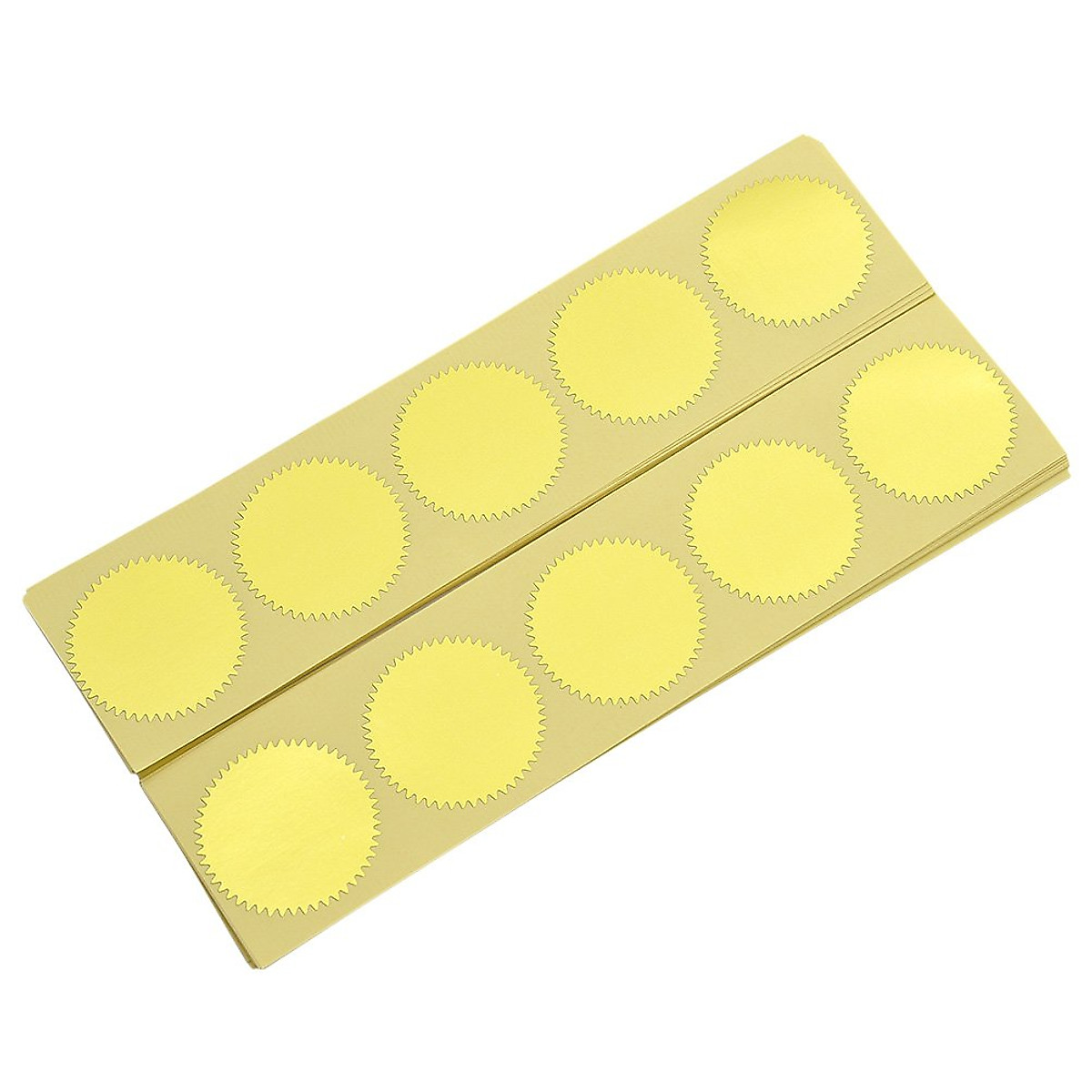 Metallic Gold Foil Embossing Seals Sticker Blank Certificate Seal Stamps 100 Pcs