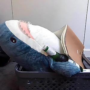 Ryttir 39.4 Inch XXL Giant Shark Stuffed Animals,Chubbier Shark Pillow Soft Shark Plush Shark Body Pillow Stuffed Shark Décor, Perfect Chrismas Stress Relief Gifts for Kids Women