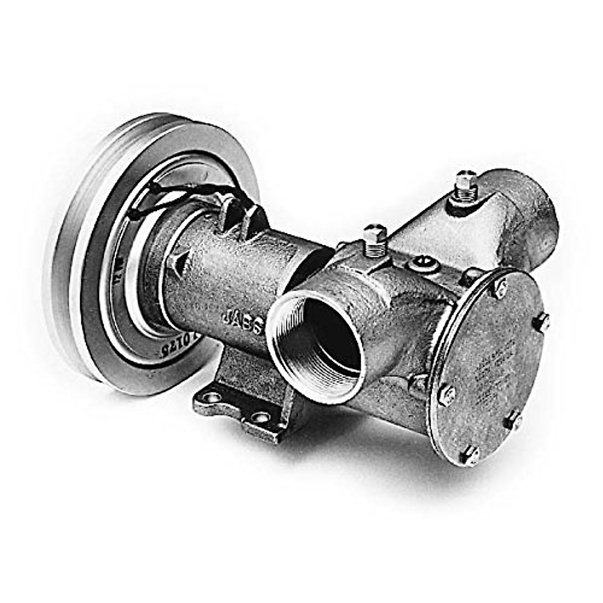 Jabsco 18330-0041 Self-Priming Electro-Magnetic Clutch 24V DC 83 GPM Nitrile Impeller Pump, 2