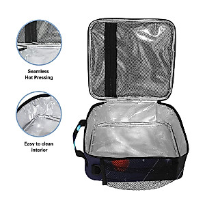 AUUXVA Lunch Bag Box Universe Galaxy Solar System Lunchbox Zipper Insulated Cooler Ice Pack Tote Bag with Shoulder Strap for Women Men Male Female