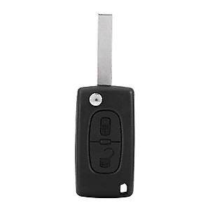 Llave 207 Original,Key Fob Replacement,Car Remote Key Fob,2 Buttons Car Remote Key Fob ID46 433MHz W/ Uncut Blade Fit for 207 307 308 407 807 Remote Control Car Key Flip Key Llave