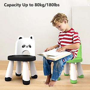 Tubasaya Kids Plastic Chair, Durable and Lightweight Kids Chair,11" H Seat, Indoor or Outdoor Use for Toddlers Boys Girls Birthday Gifts (Pink)