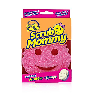 Scrub Daddy Scrub Mommy - Scratch-Free Multipurpose Dish Sponge - BPA Free & Made with Polymer Foam - Stain, Mold & Odor Resistant Kitchen Sponge (1 Count)