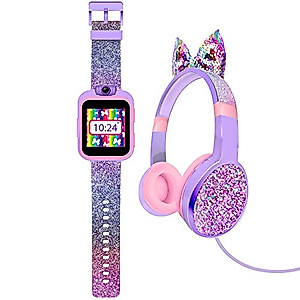 PlayZoom 2 Kids Smartwatch & Headphones - Video Camera Selfies STEM Learning Educational Fun Games, MP3 Music Player Audio Books Touch Screen Sports Digital Watch Gift for Kids Toddlers Boys Girls