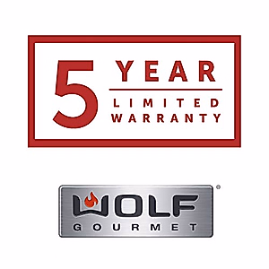 Wolf Gourmet Programmable 6-in-1 Multi Cooker with Temperature Probe, 7 qrt, Slow Cook, Rice, Sauté, Sear, Sous Vide, Stainless Steel, Red Knob (WGSC100S)