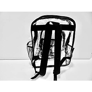 DV- Black-Clear Backpack | Heavy Duty | Clear PVC | Transparent Backpacks | Easy to use as a Bookbags