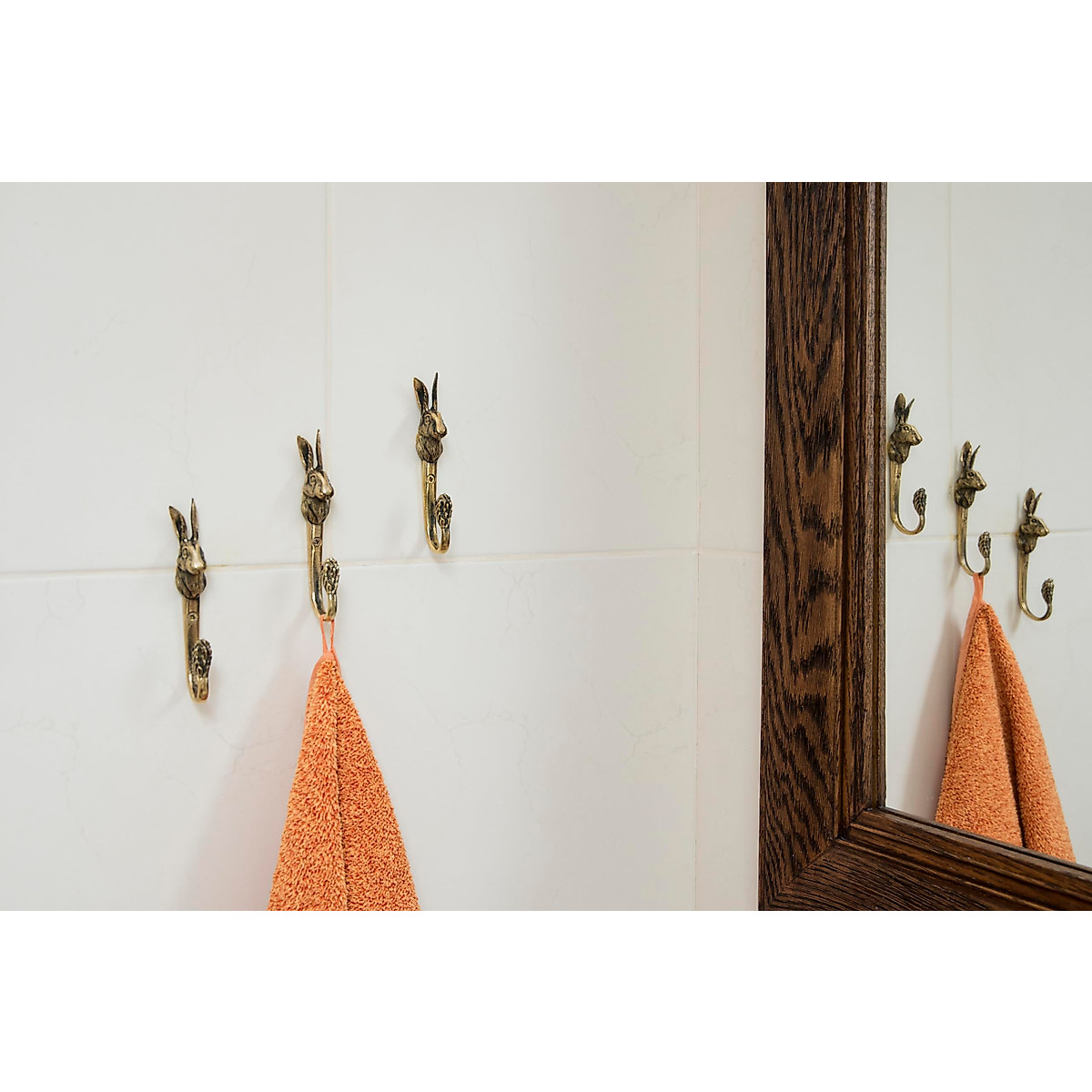 Rabbit Wall Hook, Strong Brass Bathroom Towel Hook, Nursery Hook, Kitchen Wall Hook, Backpack Hook.