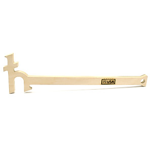 h-BAR Oven Rack Push Puller for Baking, Made in America 17" L x 4.75" H x 0.5" W, Unfinished American Birch Plywood - hBAR at Home Series