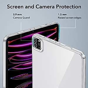 ESR for iPad Pro 12.9 Case, 12.9 inch iPad Pro case (2022/2021, 6th/5th Generation), Thin and Lightweight, Yellowing Resistant, Hard Back, Supports Pencil 2, Classic Series, Clear