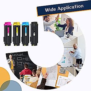 Colorking Compatible 6510 Toner Cartridge Replacement for Xerox Phaser 6510 WorkCentre 6515 to Use with 6515/DNI 6515/DN 6510/DN Printer High Yield (4-Pack, 1 Black 1 Cyan 1 Magenta 1 Yellow)
