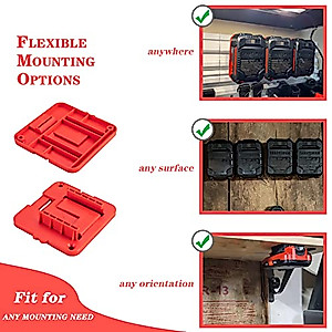 5 Pack Battery Holder for Craftsman 20V Battery Mounts Dock Holder Fit for CMCB204 CMCB202 CMCB201 CMCS500B(w/10 Screws, No Battery)