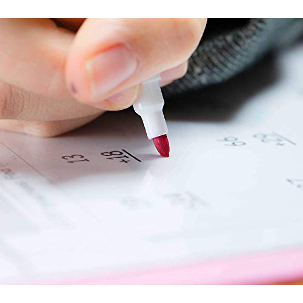 Dry Erase Pockets 12pc [10” x 13”] +Free PENS +Bonus 900 Downloadable Worksheets! Write and Wipe Reusable Plastic Sheet Protectors for Classroom Organization & Teaching Supplies by Teachers Toolbox