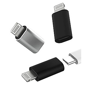 3Pack,USB-C Female to Lightning Male Adapter,Lightning to USB C Adapter,Type C Cable Charger Adaptor for Apple iPhone 12 11 Mini PRO MAX XS XR X SE2 7 8Plus Ipad AIR Airpods USBC Charging Converter
