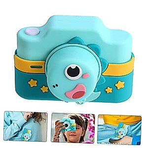 SOLUSTRE Kids Toys for Cartoon Portable Aniaml with Girls Shaped High-Resolution Gift Gifts Sticker Lovely Action W Easter Recorder Boys Camera Green Fox Lanyard Birthday Digital Kids Camera