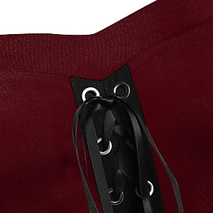Halloween Costumes for Women Corset Chest Braces Elf Costume Ren Faire Corset Renaissance Costume Scary Halloween Costumes for Women Goth Dress for Women Women Costumes for Halloween（4-Red,Small）