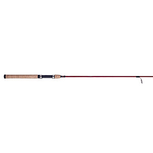 Berkley 7’ Cherrywood HD Spinning Rod, One Piece Spinning Rod, 6-14lb Line Rating, Medium Rod Power, Fast Action, 1/8-3/4 oz. Lure Rating, red