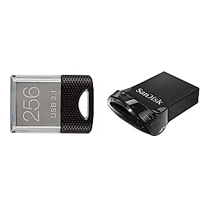 PNY 256GB Elite-X Fit USB 3.1 Flash Drive + SanDisk 256GB Ultra Fit USB 3.1 Flash Drive