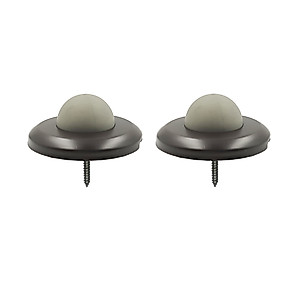 HARDWOOD HSC202-US10B Door Wall Stop, Dome Door Stoppers, Wall Protector, Door Bumper, 2-1/2" Stainless Steel Cover with 0.75" TPR Bumper, Antique Copper Finish, 2 Pack