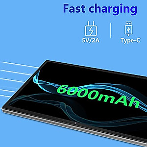 2023 Upgraded 2 in 1 Tablet, Android 11 Tablet 10.1 Inch, Tablet with Keyboard, Mouse, Stylus, Case, Film, 64GB ROM+4GB RAM, 1.8Ghz Quad-Core Processor, 8MP Camera, GPS/WiFi/Bluetooth Google Tablet PC