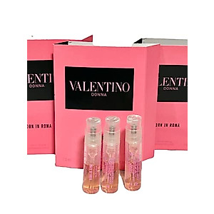 Valentino Born in Roma EDP 0.04 fl. oz. Sample Vial Lot of 3 Glass Partially filled Spray Mini Vials