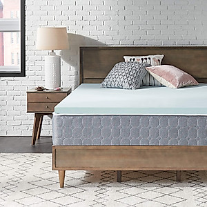 Sealy TrueForm 2 Inch Full Memory Foam Mattress Topper, Gel Infused Technology Contours to Body, Moisture Wicking Fabric for Cooling Sleep, Blue