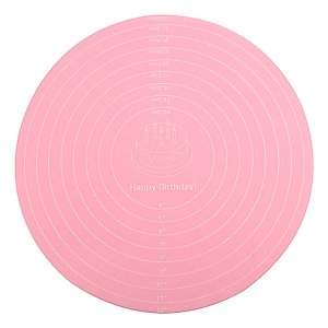 Baking Mat Round Silicone Pastry Mat, Nonslip Sheet Mat with Measurement, Nonstick Dough Rolling Mat Food Grade Silicone Counter Mat for Making Cakes Cookies Macarons Bread and Pastry