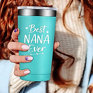 BIRGILT Best Nana Ever Gifts - Gifts for Nana from Granddaughter, Grandson - Mothers Day Gift from Grandkids - Birthday, Christmas Gifts for Nana, Mimi, Grandma - 20oz Nana Tumbler