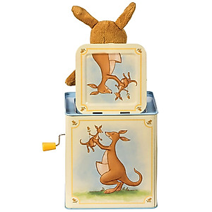 Schylling: Jack in Box - Kangaroo - Classic Pop-Up Music Toy, Momma & Baby Joey Finger Puppet, Plays Song Pop Goes The Weasel, Toddler & Kids 18mo+