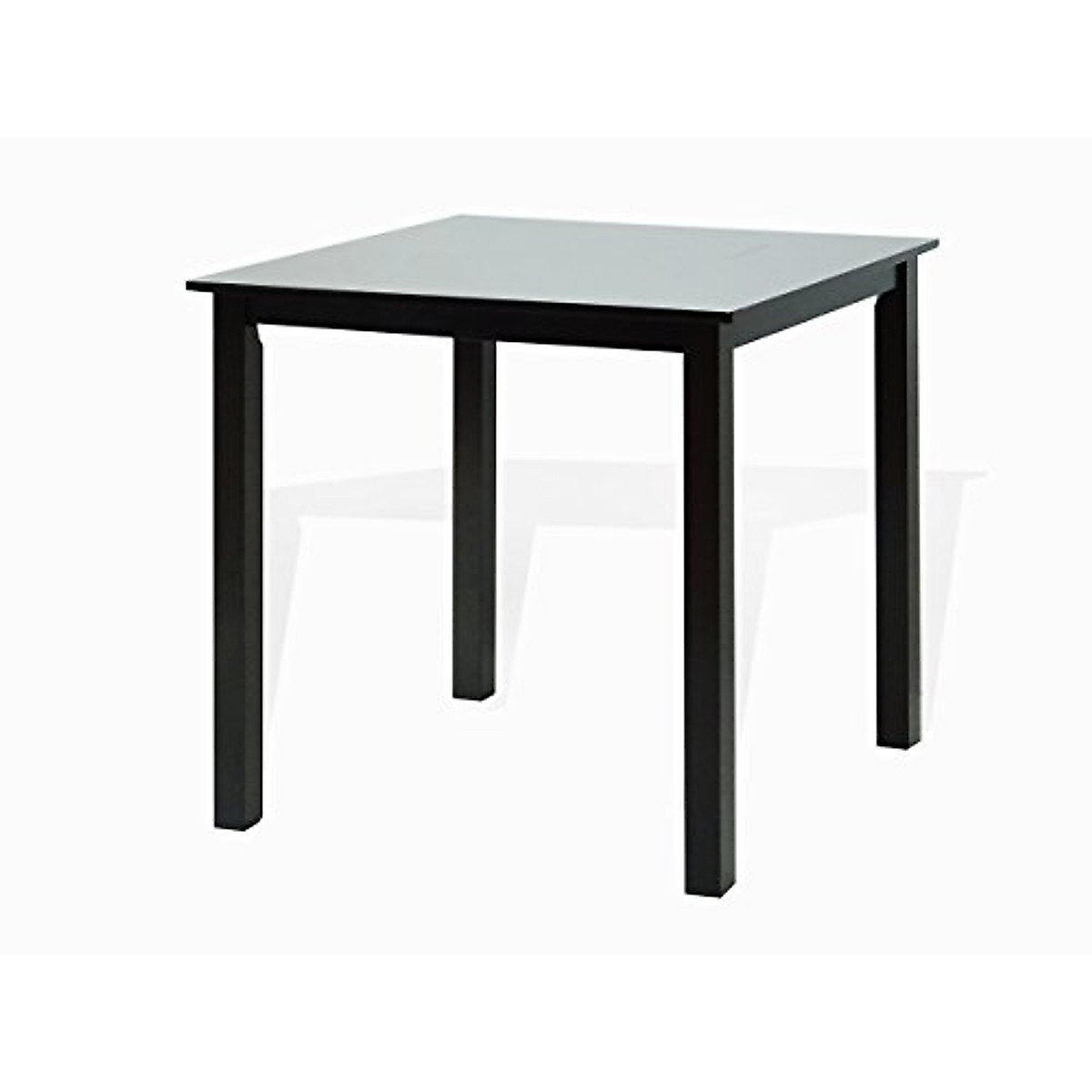 Dining Kitchen Set of 3 Square Table and 2 Classic Wood Chairs Warm in Espresso Black