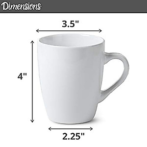 BTaT- White Coffee Mugs, Set of 4, 12oz, Coffee Mug Set, Christmas Coffee Mugs, Hot Chocolate Mugs, Ceramic Mugs, Large Mugs for Coffee, Set of Mugs, Hot Cocoa Mugs, Mug Sets, Mother's Day Gift