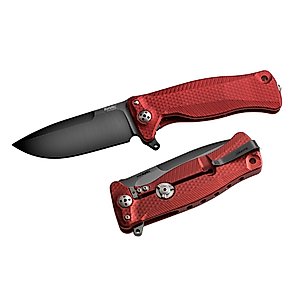 Lionsteel SR11A-RB Red Aluminium Handles with Black Blade