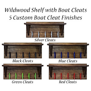 Wildwood Rustic Wall Mounted Boat Cleat Coat Rack with Shelf - Entryway Shelf Perfect Touch for Your Entryway, Kitchen, Bathroom and More