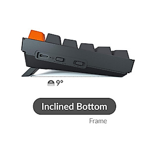 Keychron K2 75% Layout Hot-swappable Bluetooth Wireless/USB Wired Mechanical Keyboard with Gateron G Pro Brown Switch/Double-Shot Keycaps/RGB Backlit 84-Key Computer Keyboad for Mac Windows Version 2