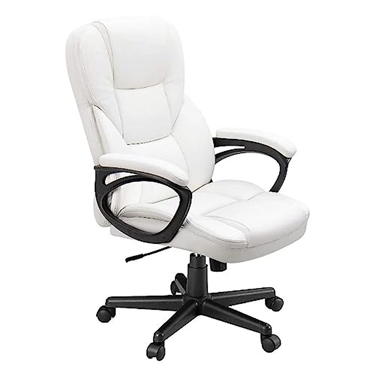 Faux Leather High-Back Executive Office Chair with Lumbar Support, White Office Chair Ergonomic (Color : All)