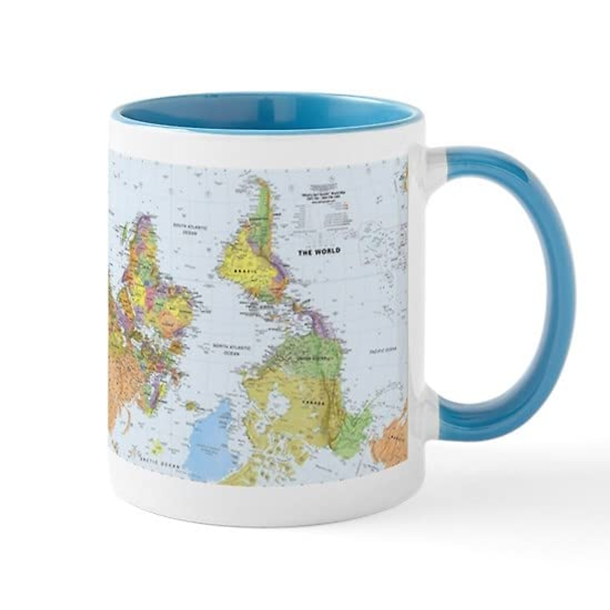 CafePress Map A World Turner Upsidedown Mugs Ceramic Coffee Mug, Tea Cup 11 oz
