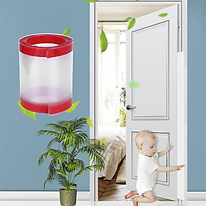 Anti Pinch Door Strip, Safety Door Hinge Protector Cover Kindergarten Door Pinch Guard Prevents Finger (Door Back Transparent 120x10cm)