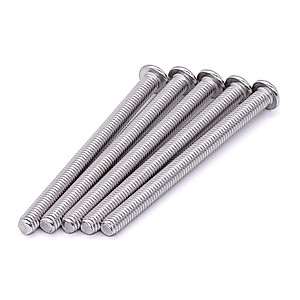 1/4-20 x 2-1/2" Button Head Socket Cap Bolts Screws, 304 Stainless Steel 18-8, Allen Hex Drive, Bright Finish, Fully Machine Thread, Pack of 20