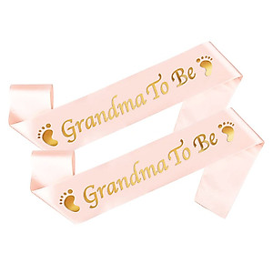 MAGICSHOP4U Mummy to be (1), Grandma to be (2) - Mom To Be Rose Gold Satin Sash Baby Shower Decorations, Gender Reveal, Baby Shower Sash